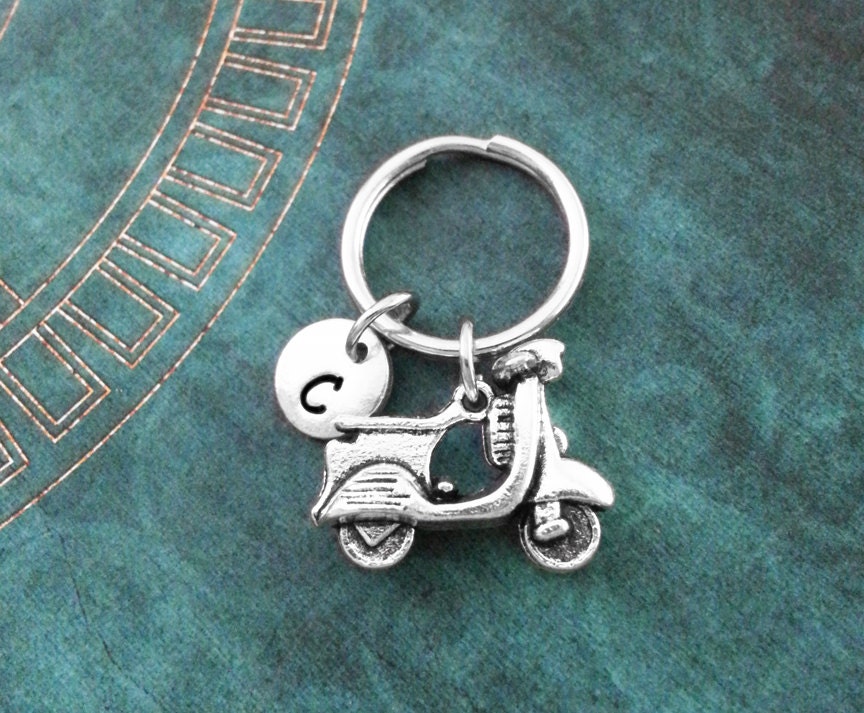 Motor Scooter Keychain VERY SMALL Scooter Keyring Personalized