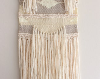 WEAVING Wall Hanging/ Woven Wall Hanging Fiber Art Wool