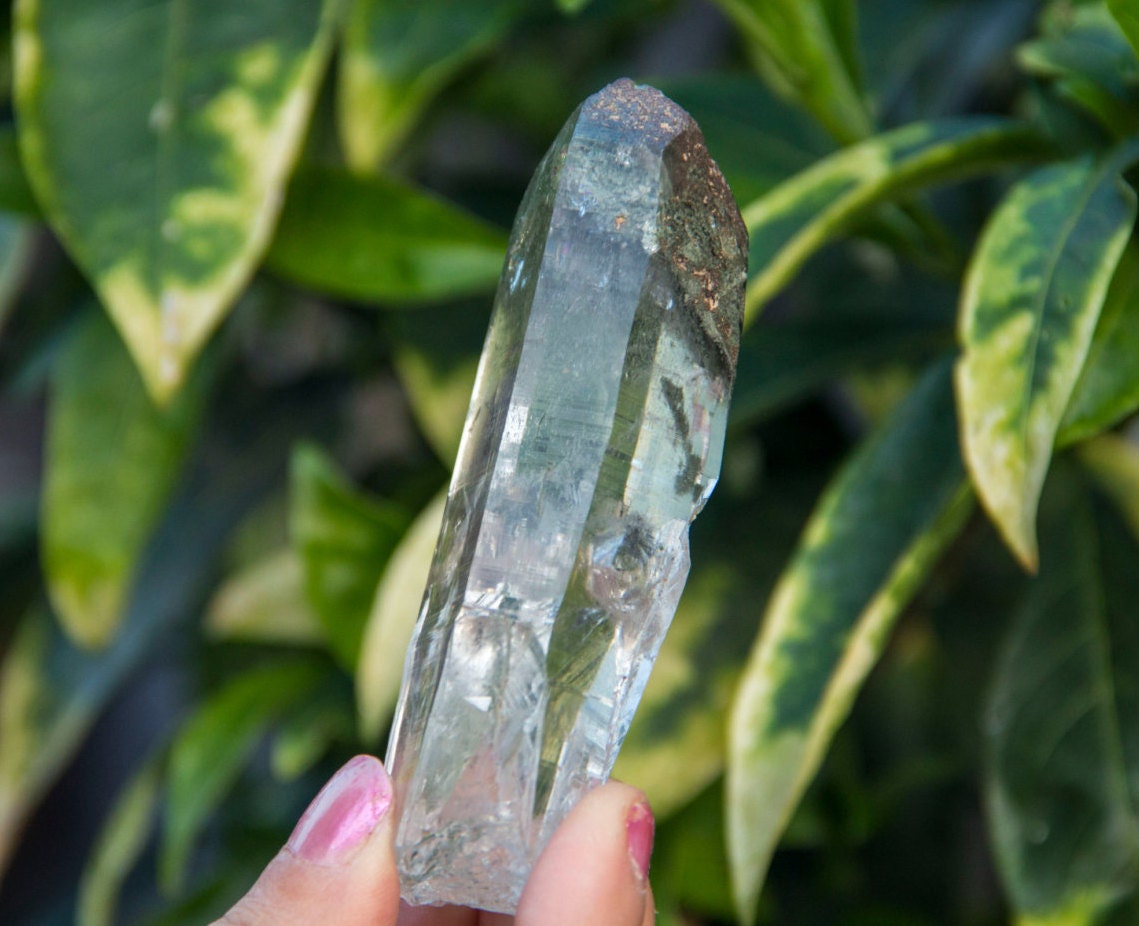 Chlorite Inclusion Himalayan Quartz Crystal by HimalayanClarity