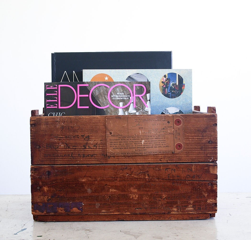 Rustic Wood Shipping Crate / Urban Farmhouse / 1940’s Industrial Decor ...