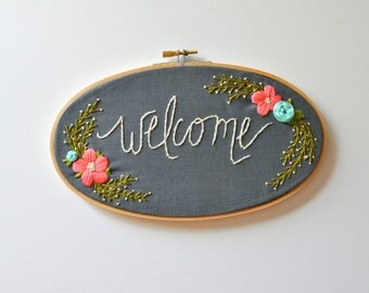 Oval embroidery | Etsy