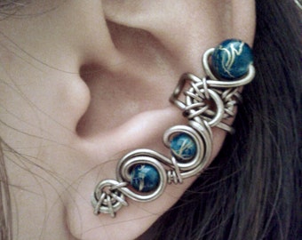 Blue ear cuffs | Etsy