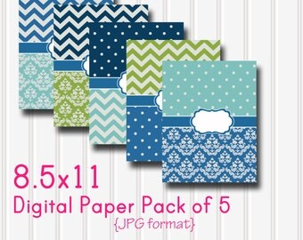 Binder Cover Printables SET 8.5X11-JPG Format not