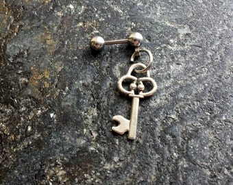 Key lock piercing | Etsy