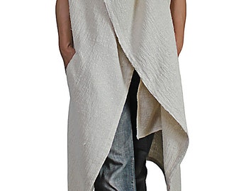 ChomThong Hand Woven Cotton Hooded Loose Coat by SawanAsia on Etsy