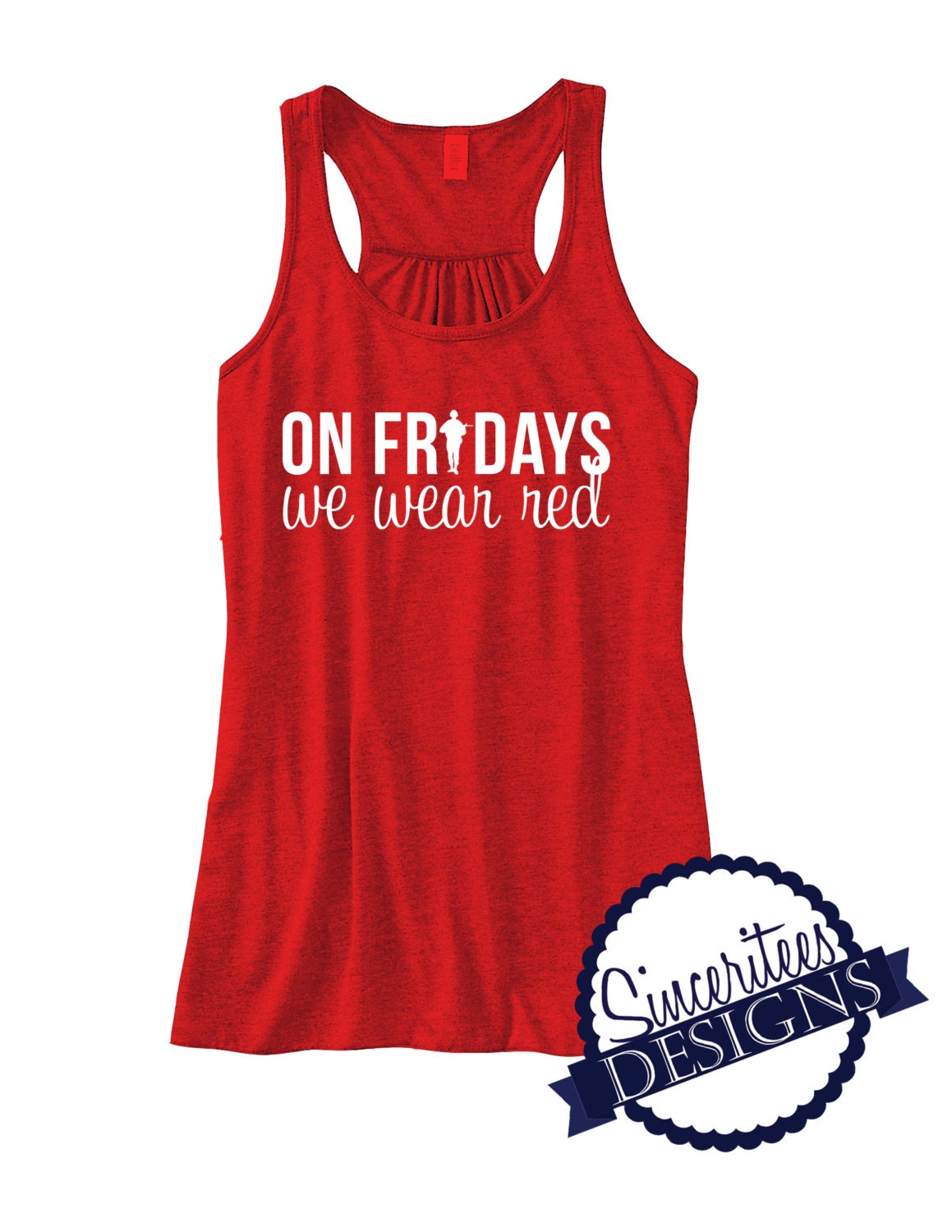 Red Friday On Friday's We Wear Red Ladies/Womens racerback