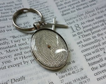 Mustard Seed Keychain Christian Key Ring Faith Of A