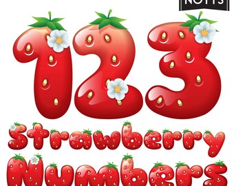Unique strawberries clipart related items | Etsy