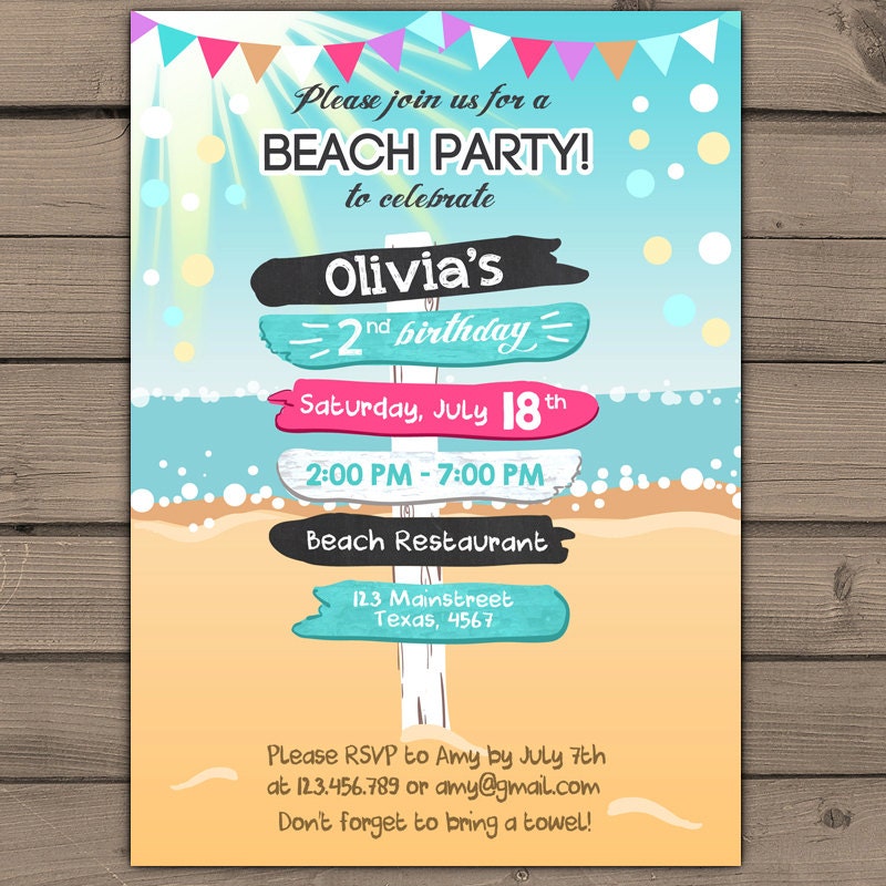 Classy Beach Invitation