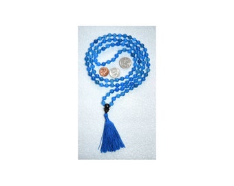 Blue Aventurine 8 MM Beads Mala Tibetan by AwakenYourKundalini
