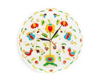 Stained glass clock | Etsy