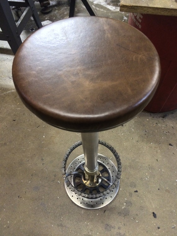 Items similar to Industrial Bar Stool - Motorcycle Parts - Made To ...