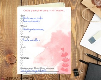 Ma To do list de la semaine FRANÇAIS Liste des par AnnickDufresne