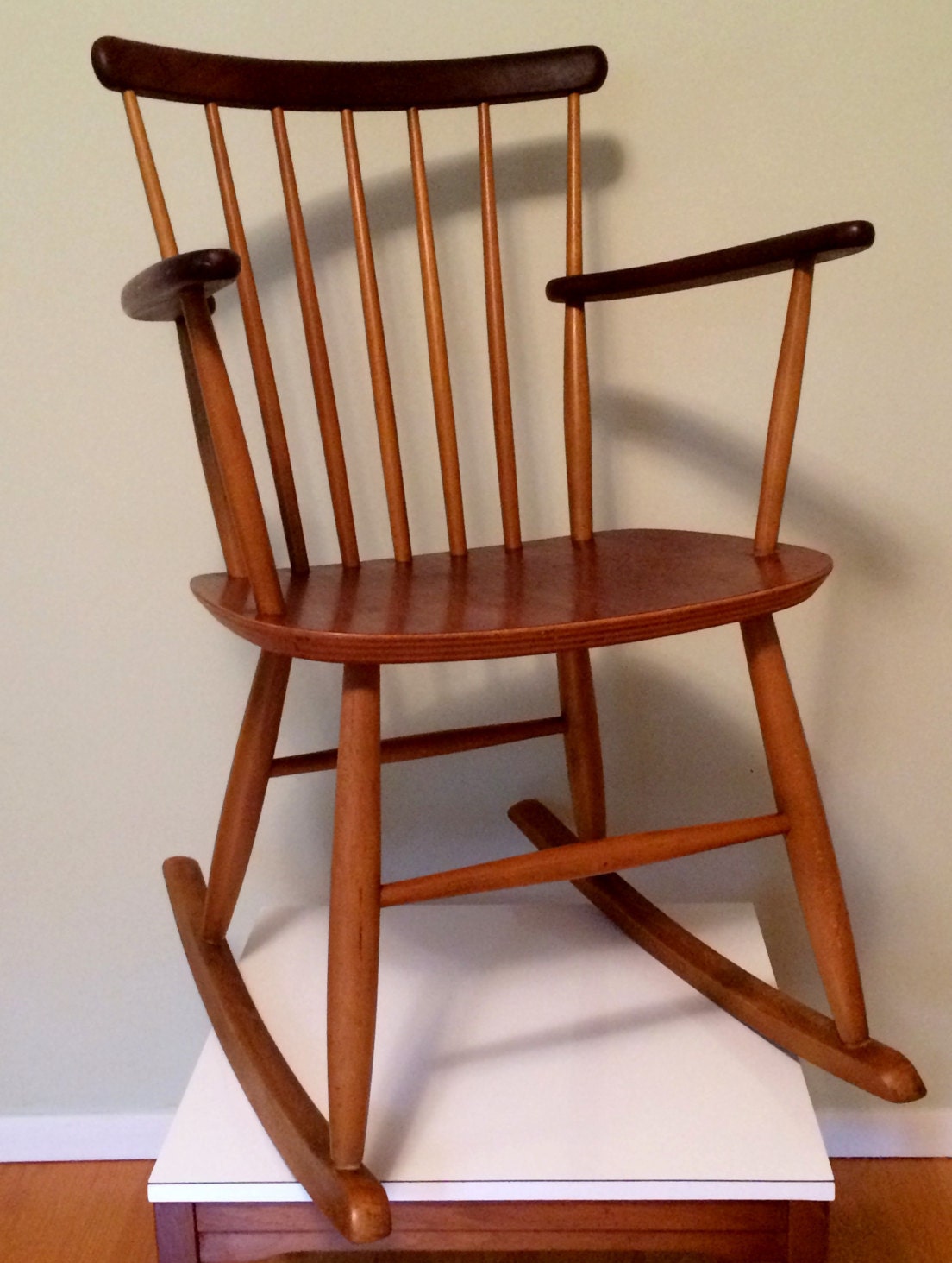 Danish Rocking Chair / Bilund Stolefabrik Rocker / Nursery Rocking ...
