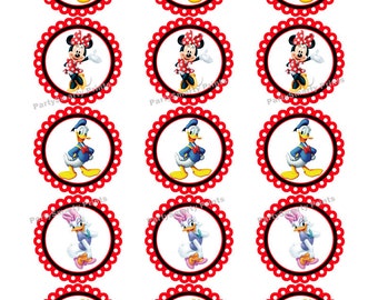 Minnie round sticker | Etsy