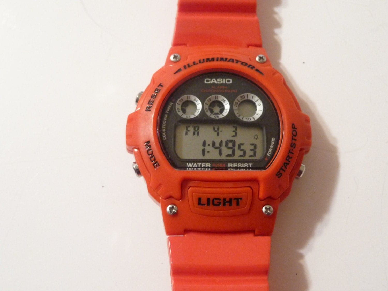Casio W-214HC “Classic” Red Unisex Resin Watch – Haute Juice