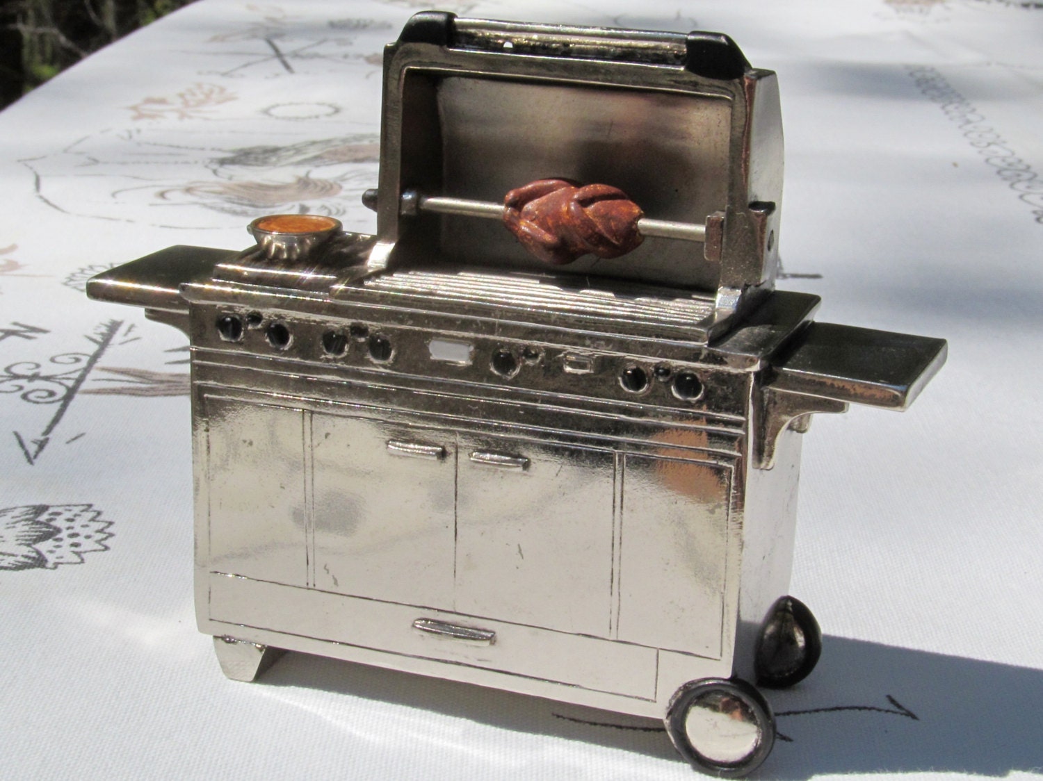 Miniature Gas Grill, Dollhouse Metal Grill Cooking Turkey – Haute Juice