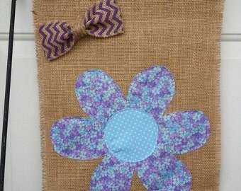 Items similar to Monogram Burlap Garden Flag, Yard Flag, Spring Garden ...