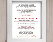 Popular items for first dance lyrics on Etsy