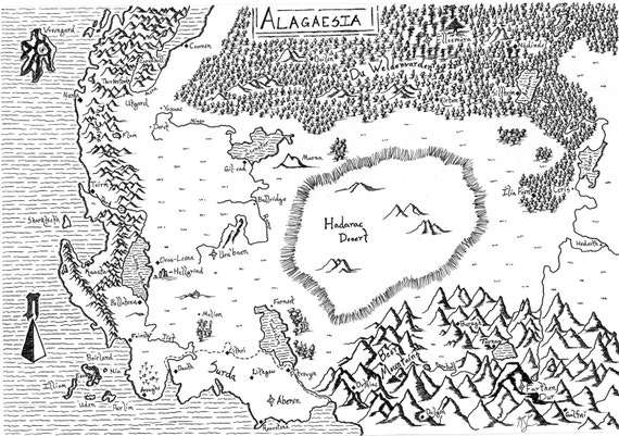 Hand-Drawn Map of Alagaësia Eragon by AorakiMaps on Etsy
