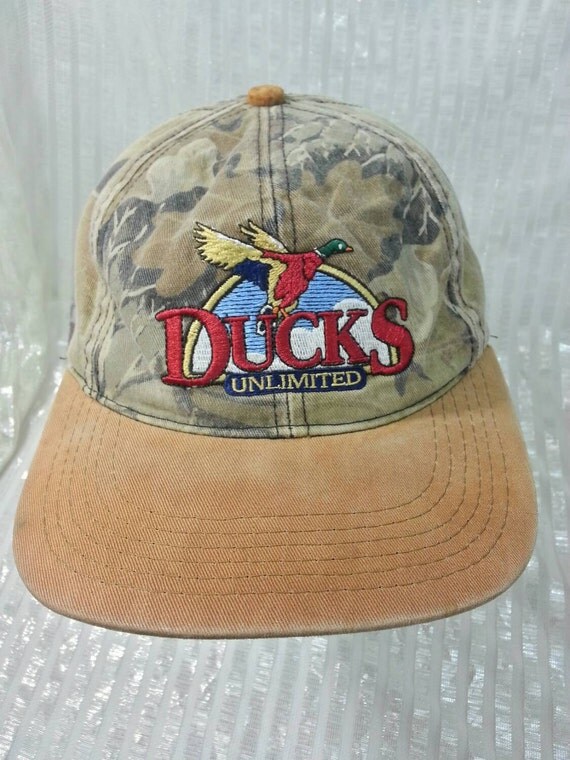 FREE SHIPPING Vintage Ducks Unlimited Camouflage Snapback Hat