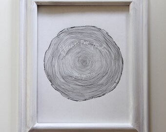 Tree ring print | Etsy