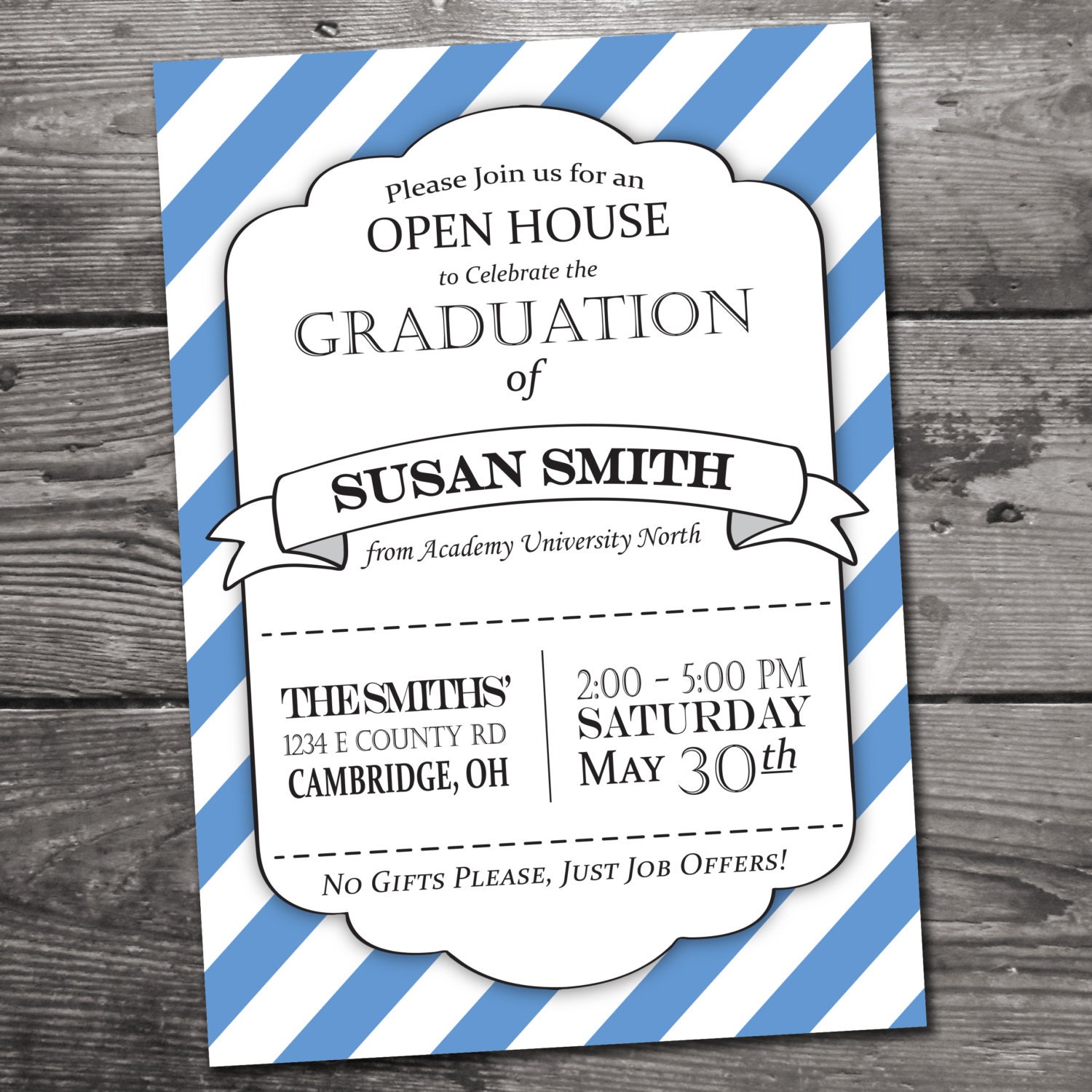 Graduation Open House Invitations Free Printable