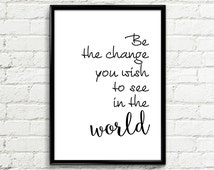 Unique be the change you wish to see in the world related items | Etsy