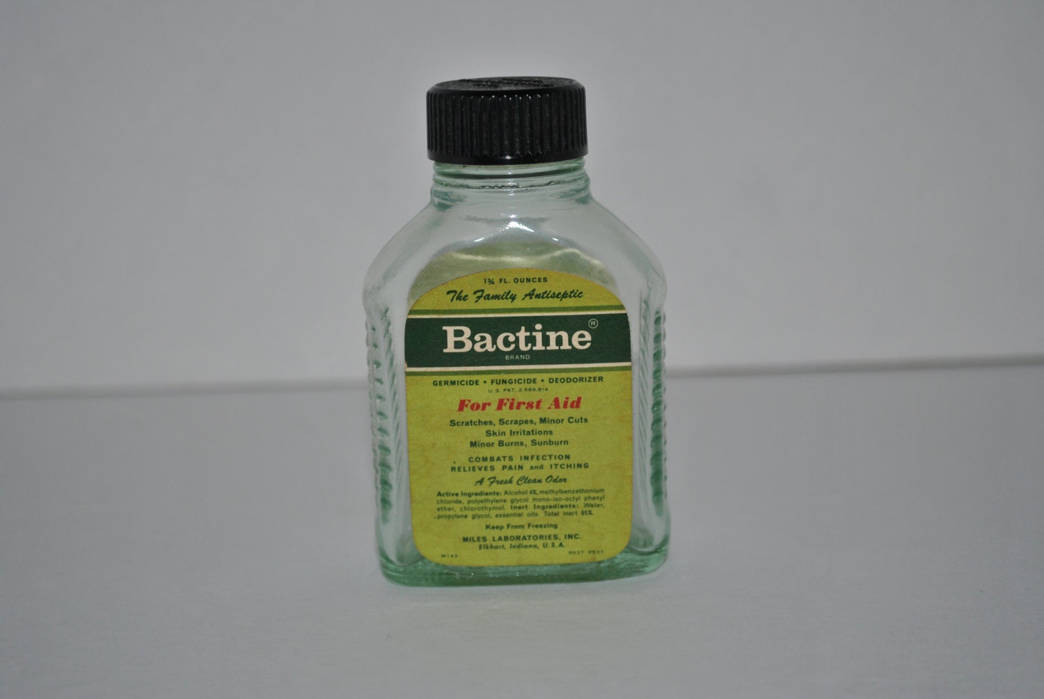 Vintage Bactine Miles Laboratory green by HadThatCollectibles