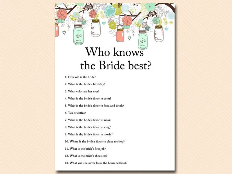 who knows bride best how well do you know bride Mint and