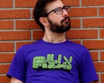 ASL Superhero Superboy or Superman in Black Unisex Tshirt