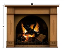 Unique fireplace decal related items | Etsy