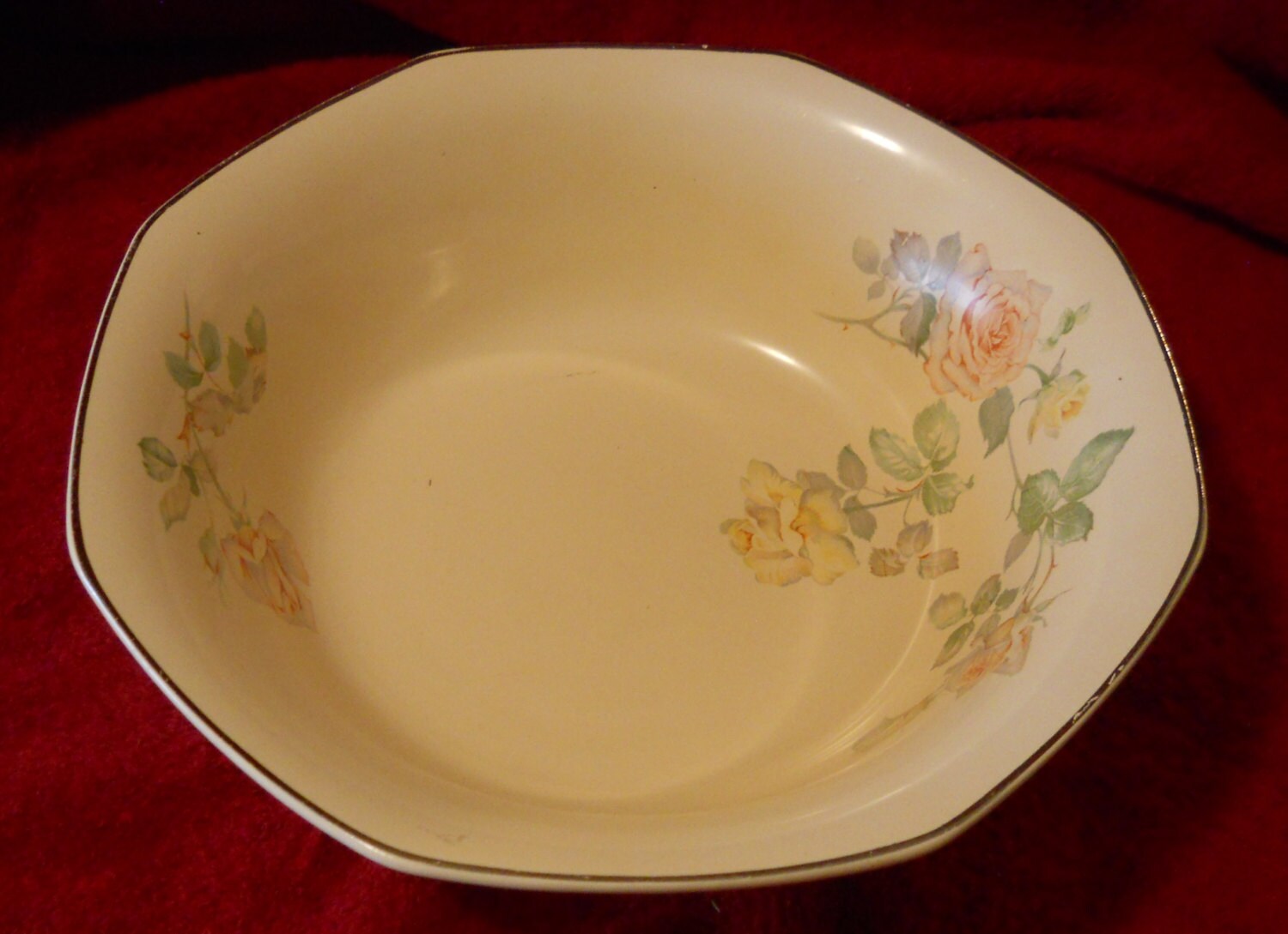 Vintage Homer Laughlin Eggshell White Floral Serving Bowl – Haute Juice