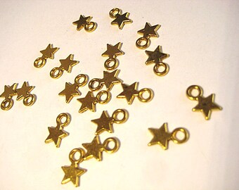 Gold star charm | Etsy