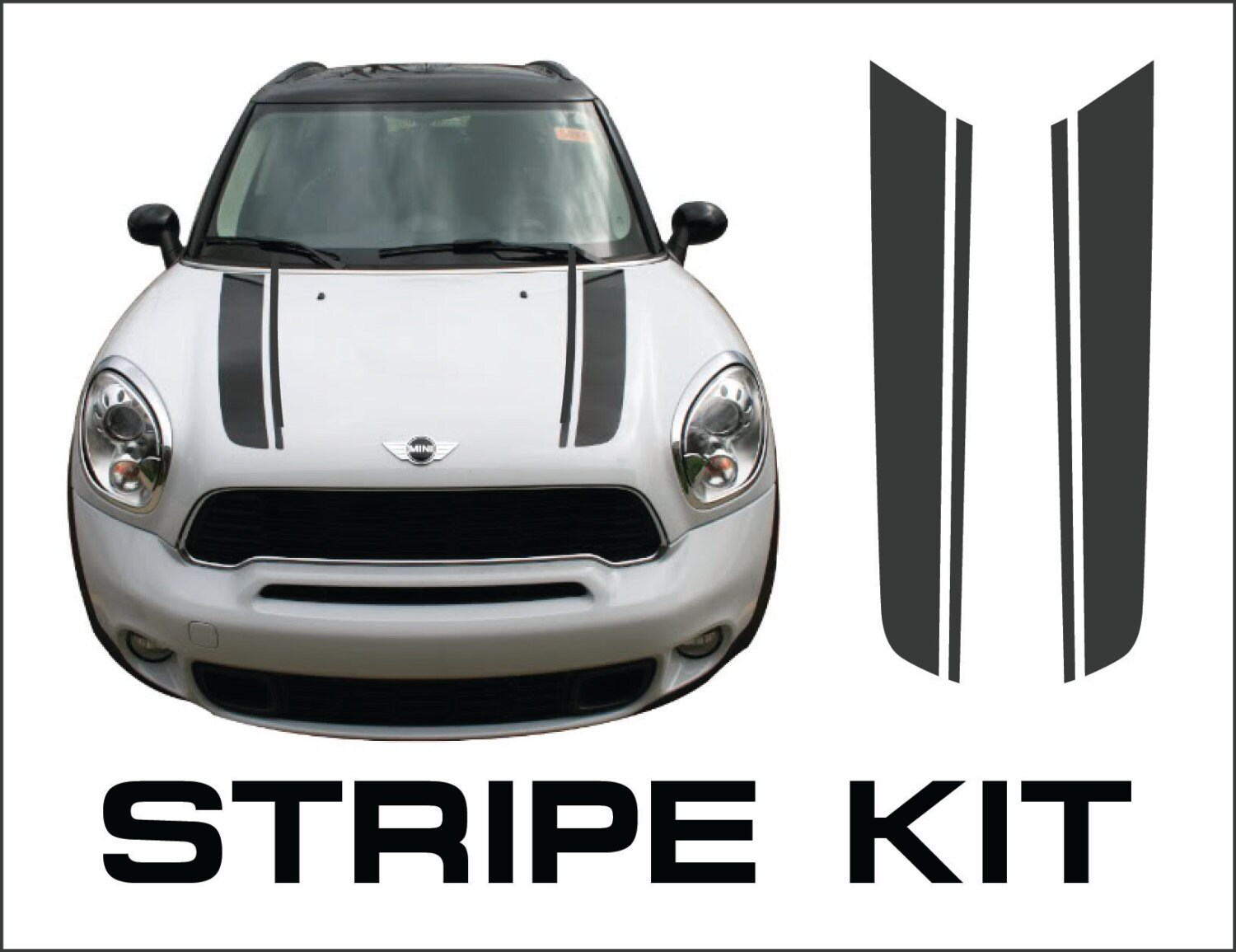 MINI COOPER hood stripe kit S Type countryman racing stripes