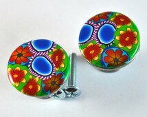 Unique polymer clay knobs related items | Etsy