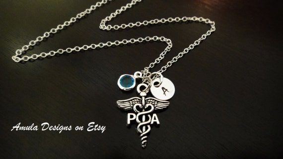 PA Physician Assistant Doctor Handstamped Personalized Crystal
