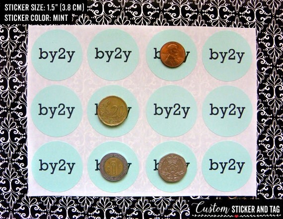 custom stickers round 1.5 inch in size stickers for favors