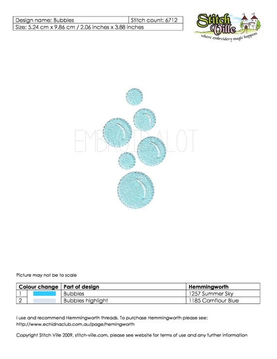 Bubble machine embroidery design. Cute bubble embroidery
