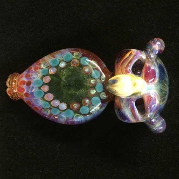 Hand Blown Glass Owl Pipe Single Bowl by BoGlass on Etsy