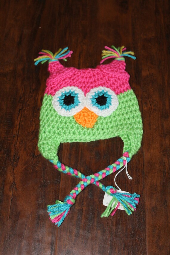 Items similar to Ready to Ship Crochet Owl Hat on Etsy