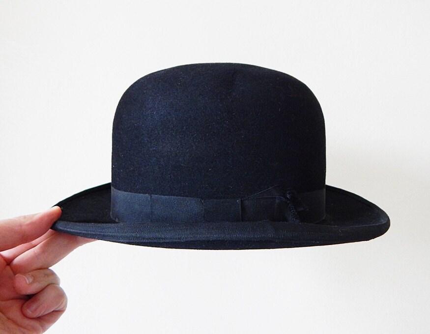 french bowler hat vintage black french hat – Haute Juice