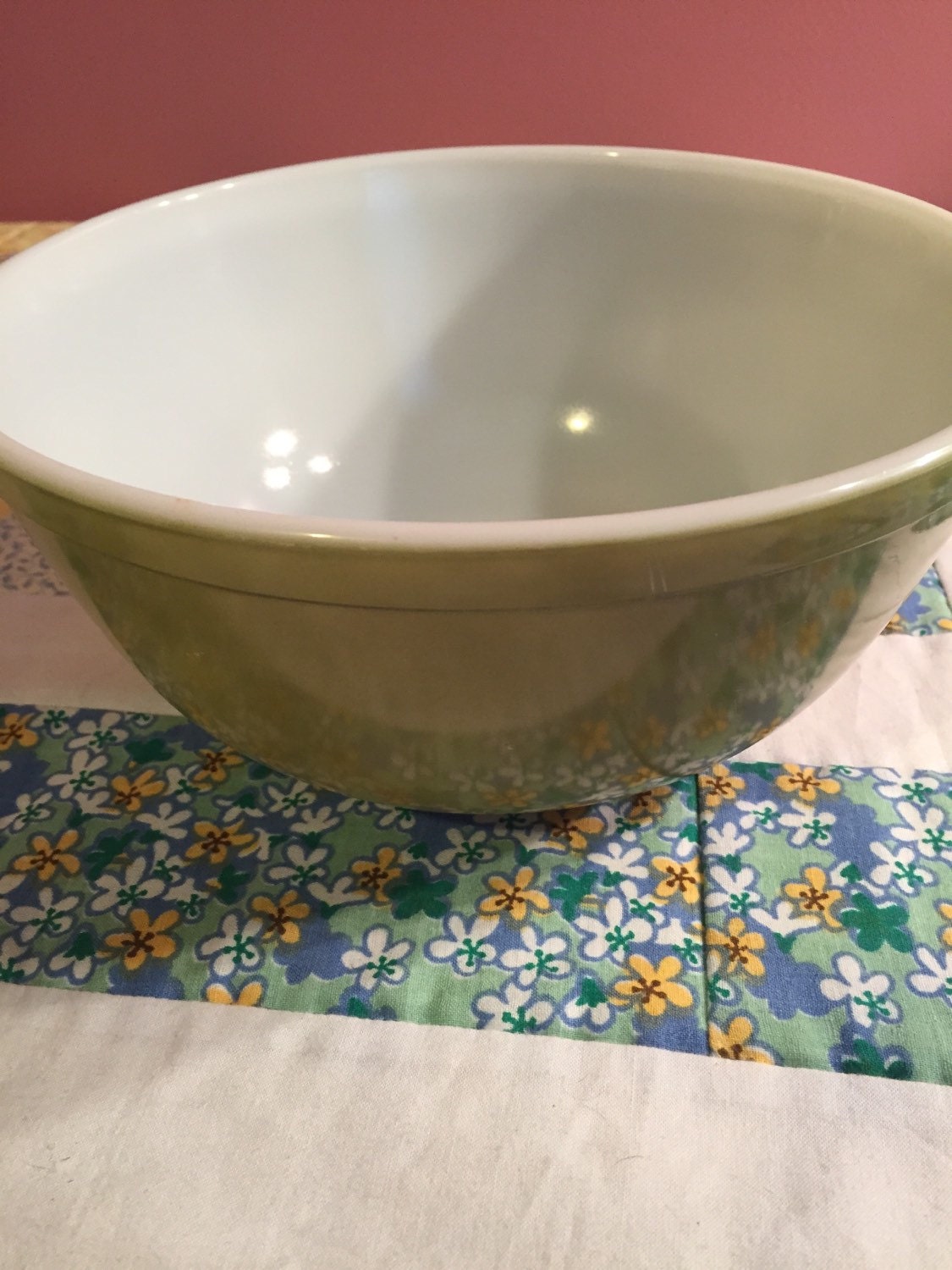Vintage Olive Green Pyrex 403 2 1/2 Quart Mixing or Serving Bowl Made ...