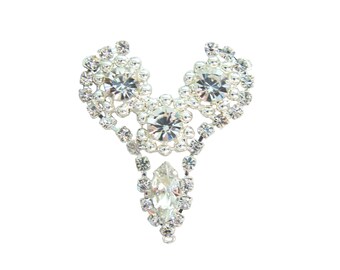 5 Crystal Rhinestone Buttons Star shape for wedding by olifstudio