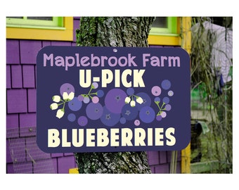 Blueberry sign | Etsy