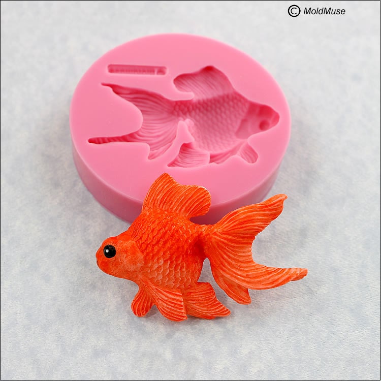 Goldfish Silicone Mold Fondant Resin Polymer Clay Wax