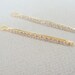 Gold Long bar stick charm with cubic zirconia by ElegantDreams