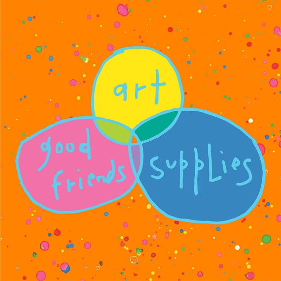 Items similar to bubble good friends art suplies (B-003) on Etsy