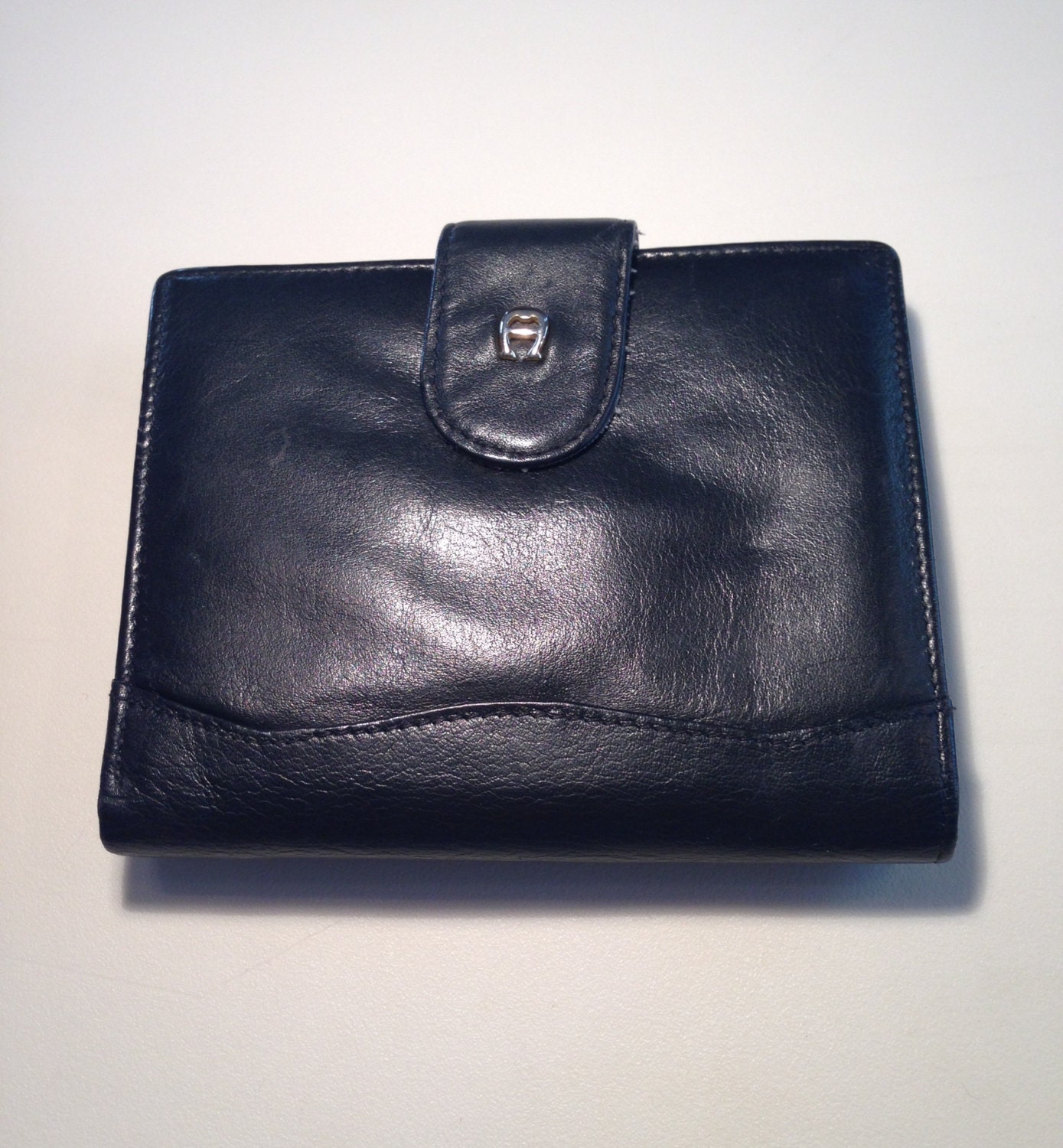 Black Etienne Aigner Leather Wallet – Haute Juice