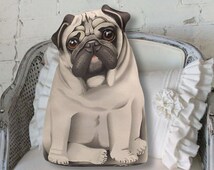 Popular items for pug pillow on Etsy